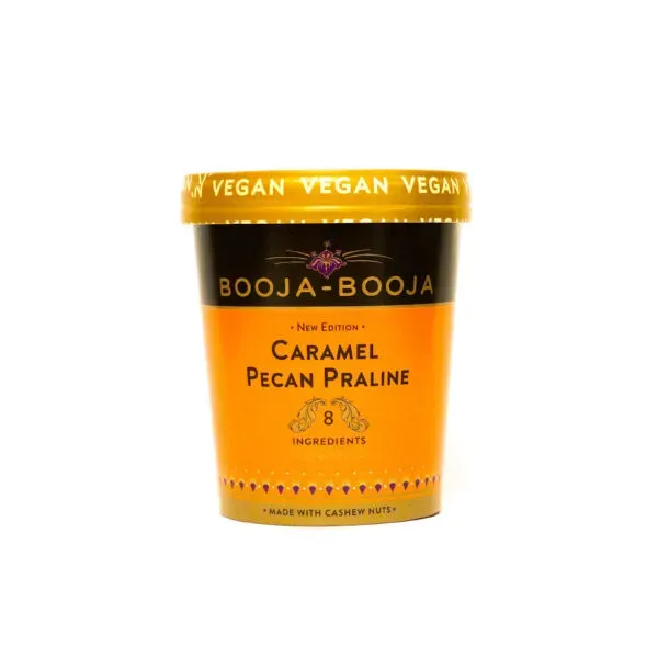BOOJA BOOJA Organic Dairy Free Caramel Pecan Praline Ice Cream (465ml ...